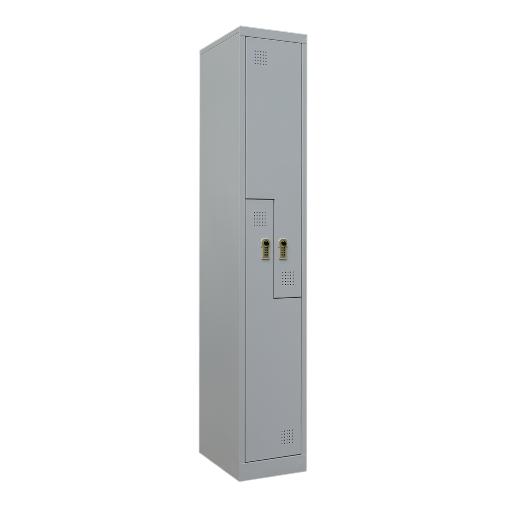 Single Wardrobe Locker in Z Shaped Design for Compact Use