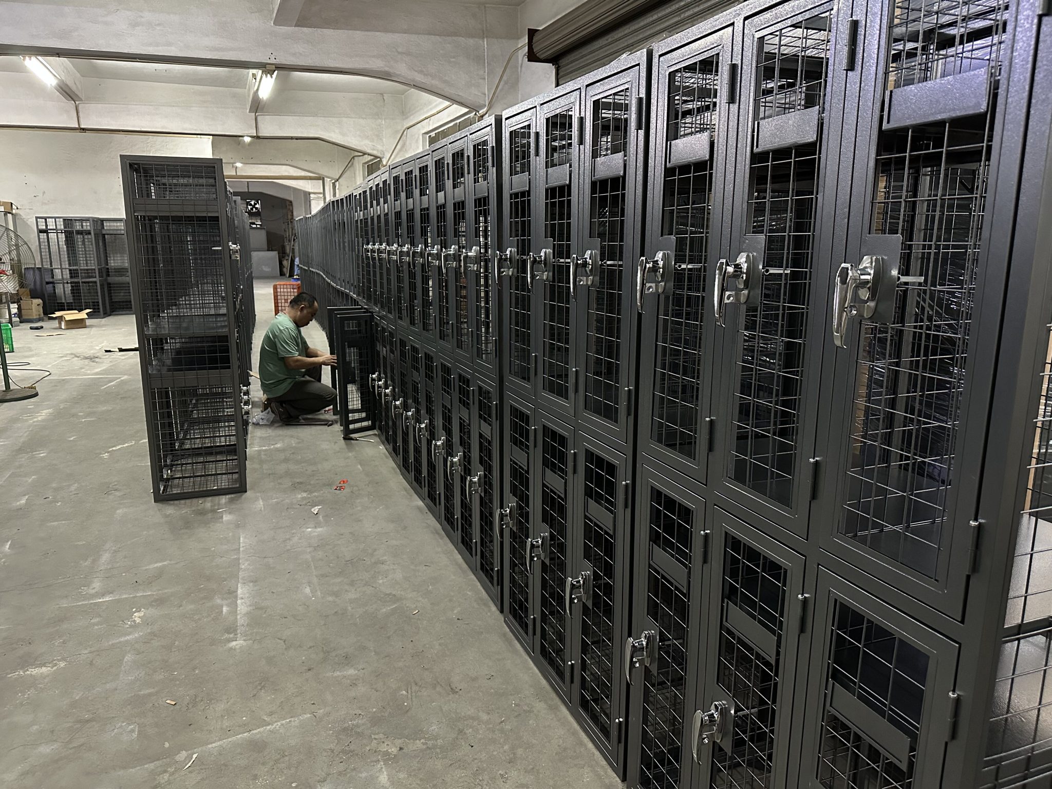 galvanized security cage,mesh locker with 6 doors