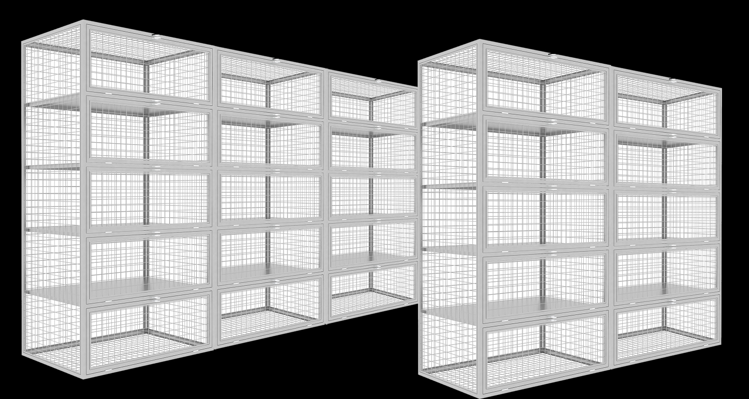 Metal Military Storage Cages Lockers for Heavy-Duty Gear Use