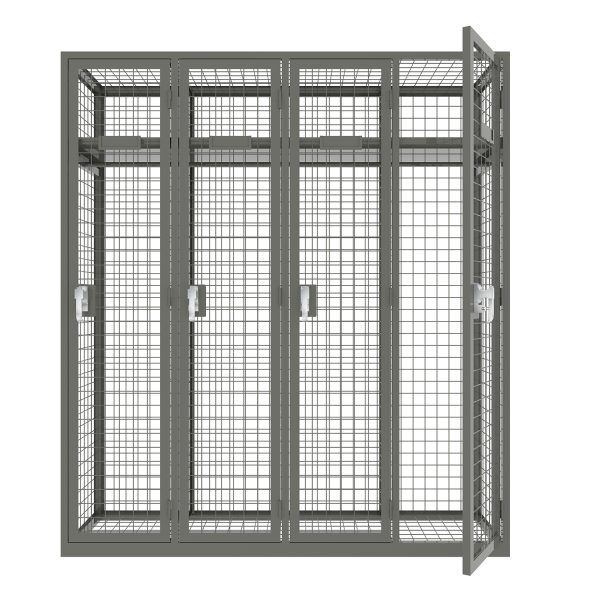 metal mesh cage,steel wardrobe locker with four doors