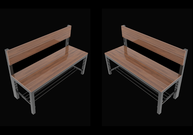 Locker Bench with Backrest for Comfortable Changing Rooms