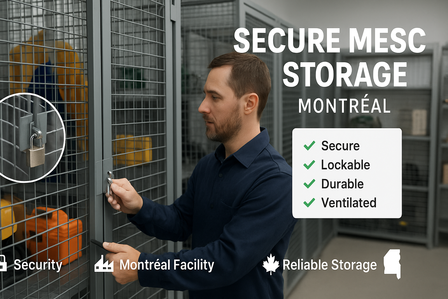 Secure Mesh Storage Montreal | Lockable Storage Units