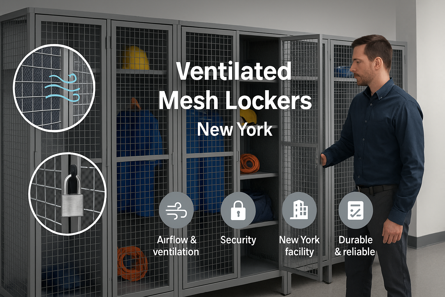 Ventilated Mesh Lockers New York | Airflow & Security
