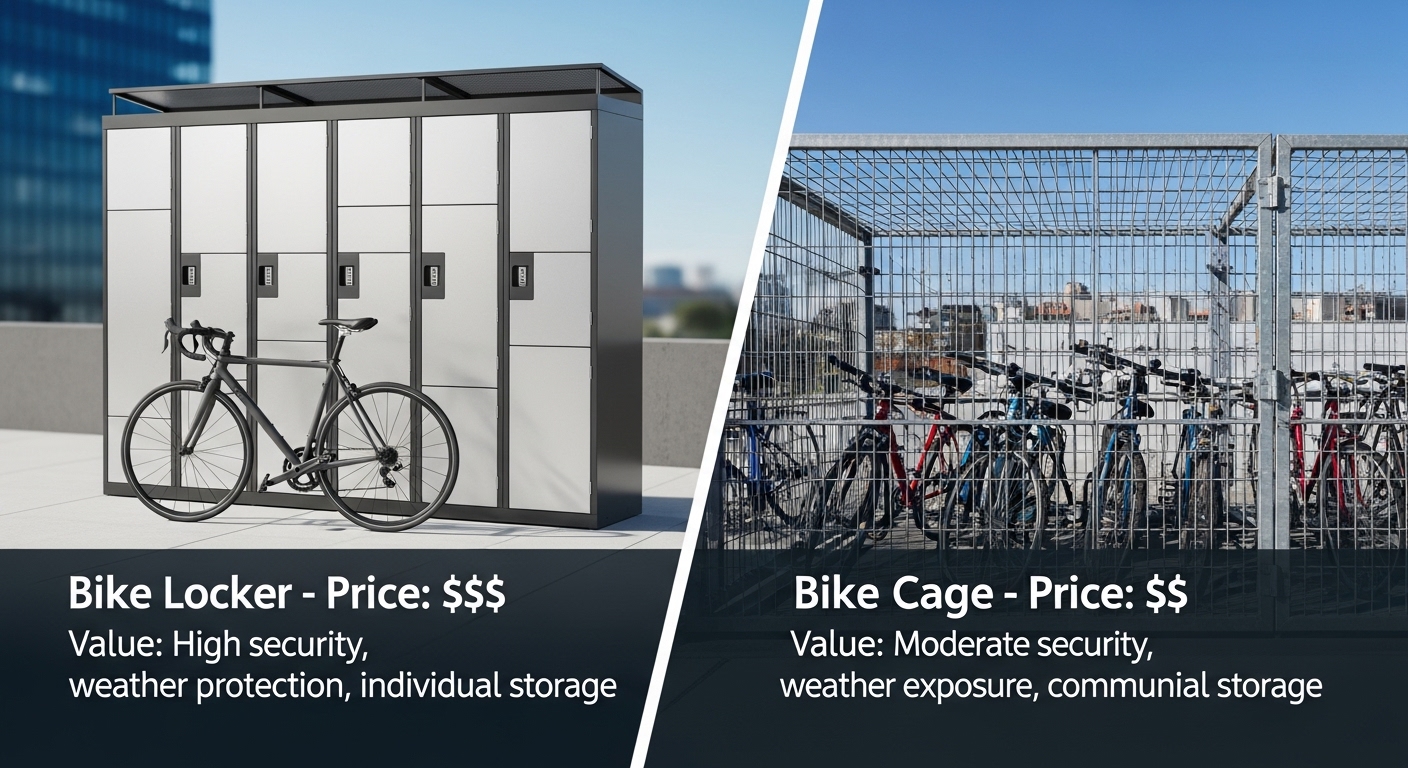 Bike Locker vs Bike Cage: Price & Value Compared